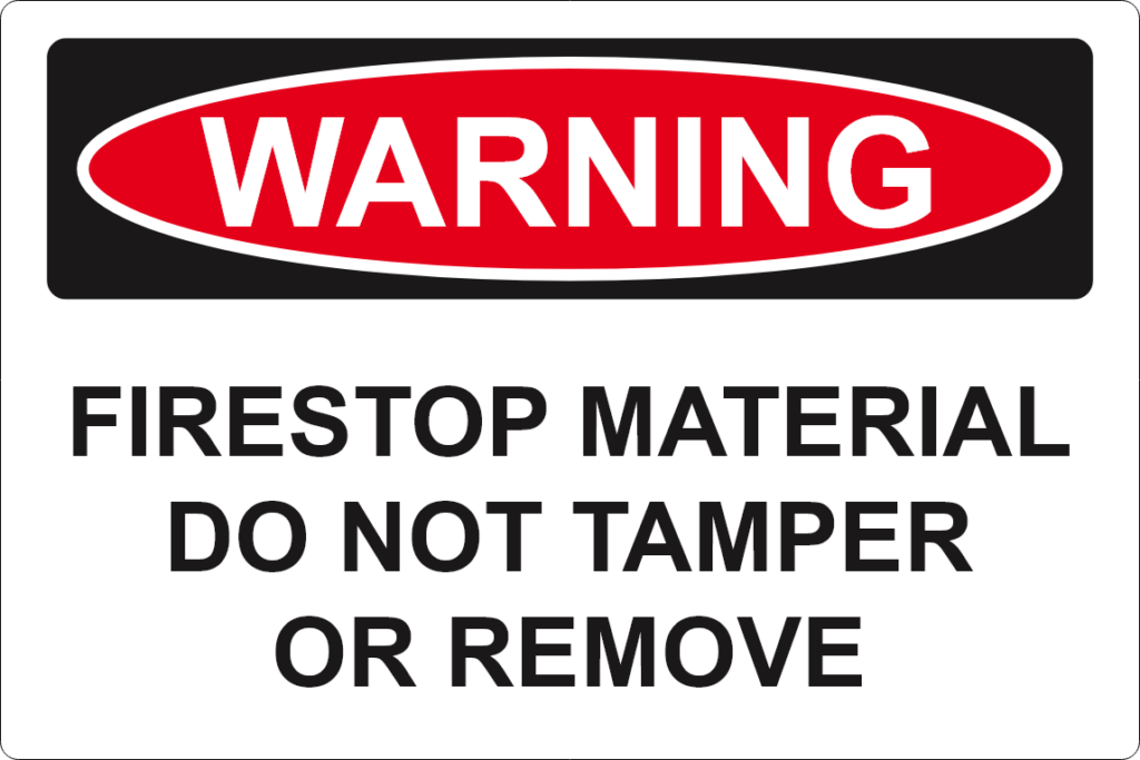 OSHA FIRESTOP SIGNS – Kolbi Pipe Marker Co.